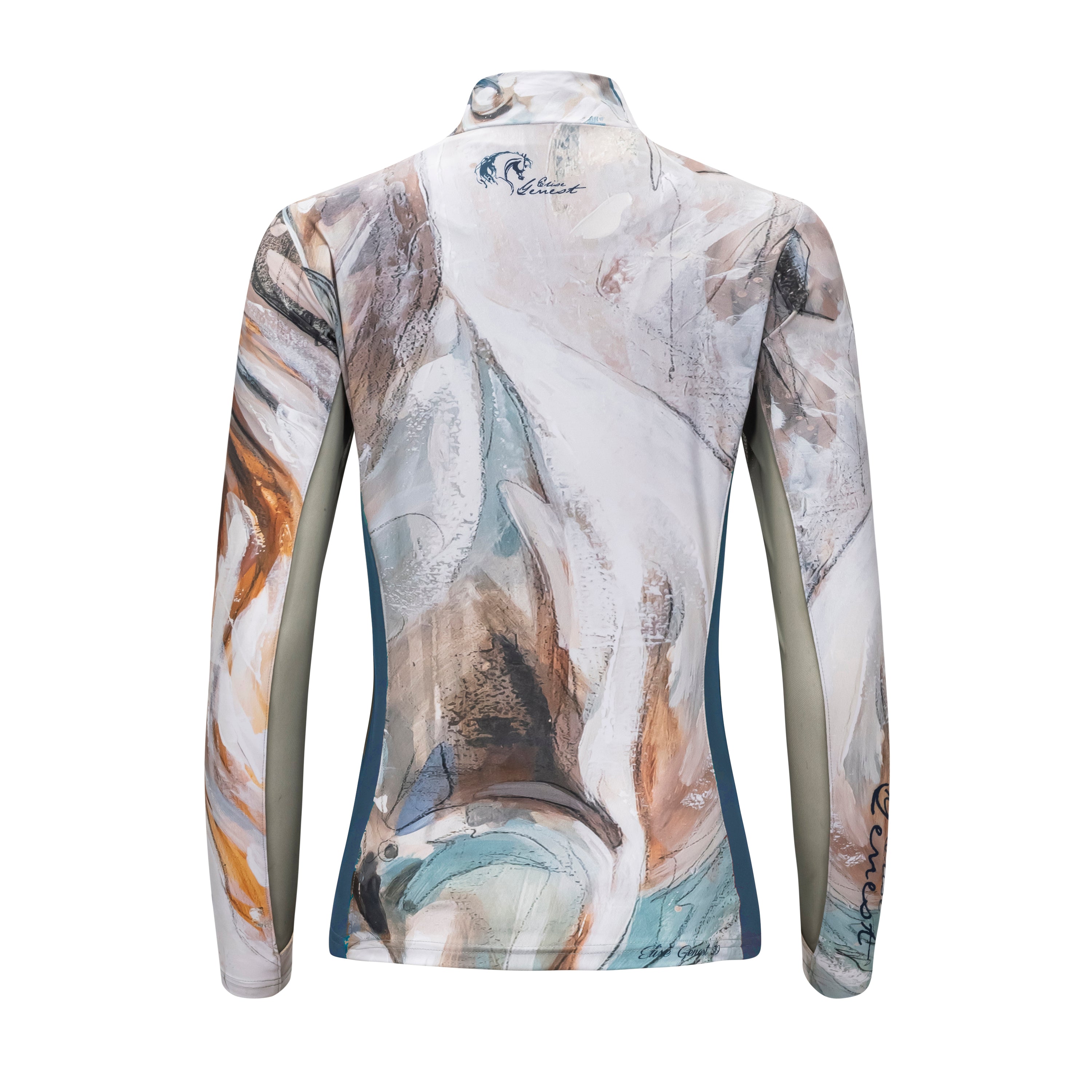 Elise Genest 'Fabuloso' Sun Shirt, Sapphire w/ Mesh – Arista Equestrian