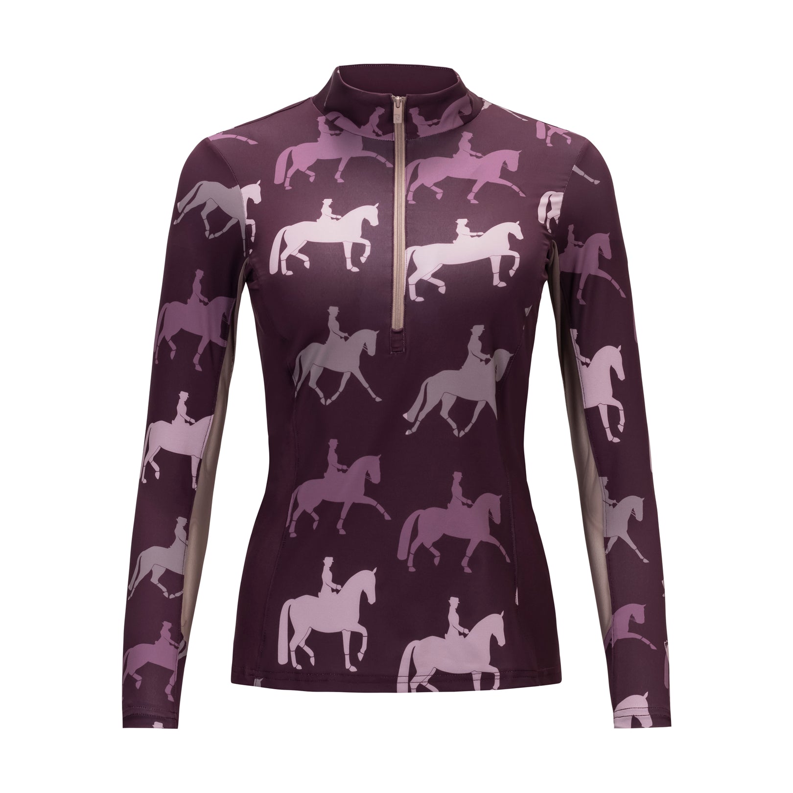 Movements Sun Shirt, Wine w/mesh – Arista Equestrian